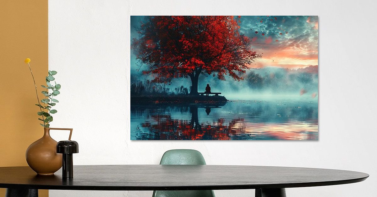 gevoel van eenzaamheid van Egon Zitter op canvas, behang en meer